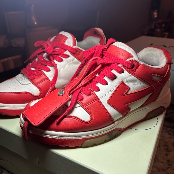 Off-White | Shoes | Offwhite Red And White Sneakers | Poshmark